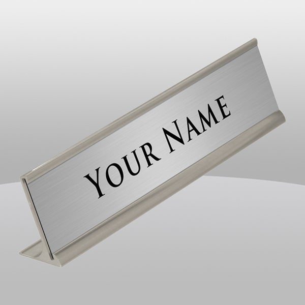 Silver Desk Name Plate 10" | The Finer Line, Inc.